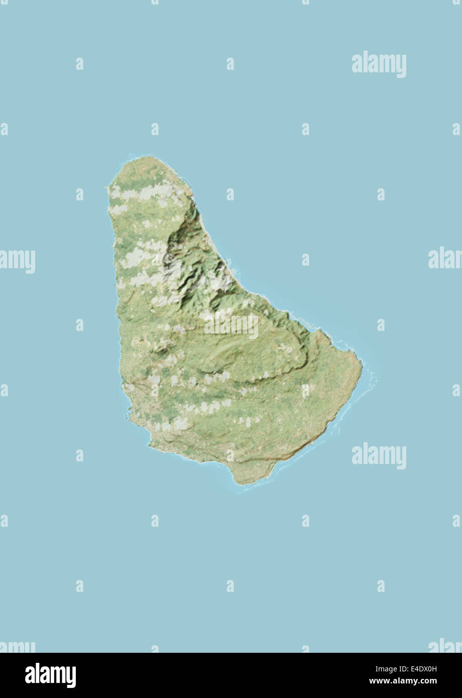 Barbados, Relief Map Stock Photo - Alamy