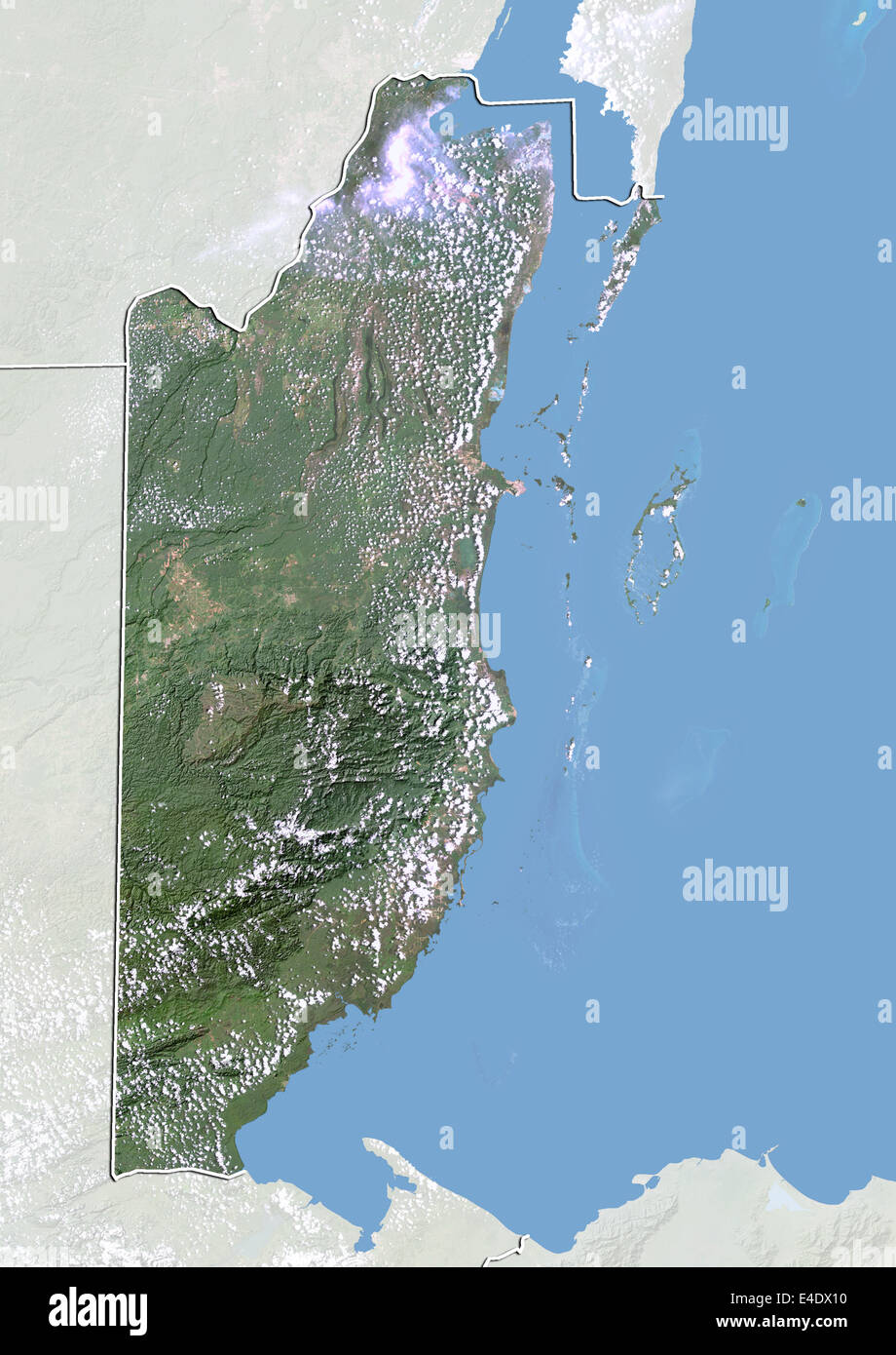 Map satellite geography belize hi-res stock photography and images - Alamy