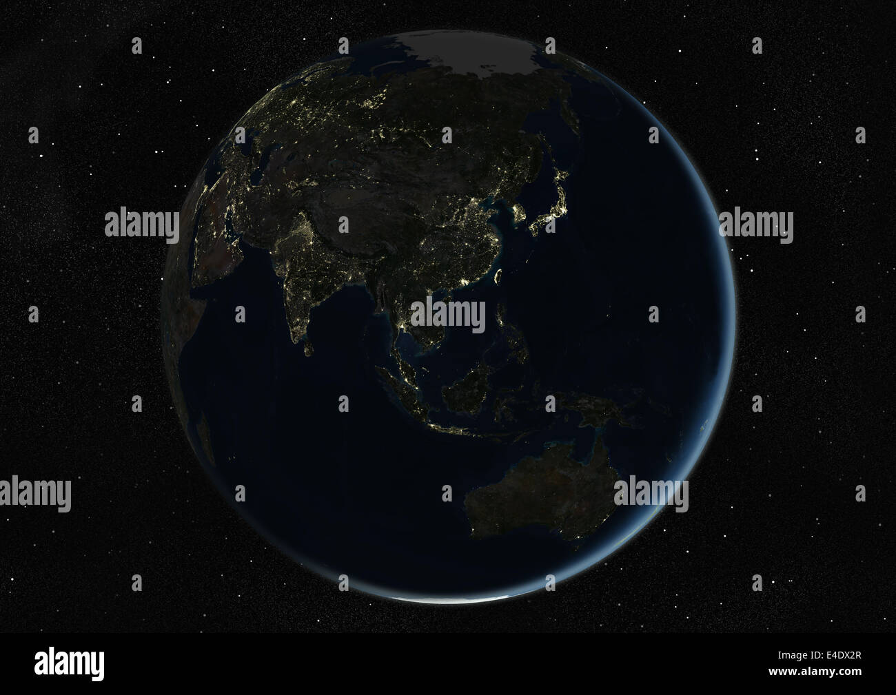 Earth globe centred on asia hi-res stock photography and images - Alamy