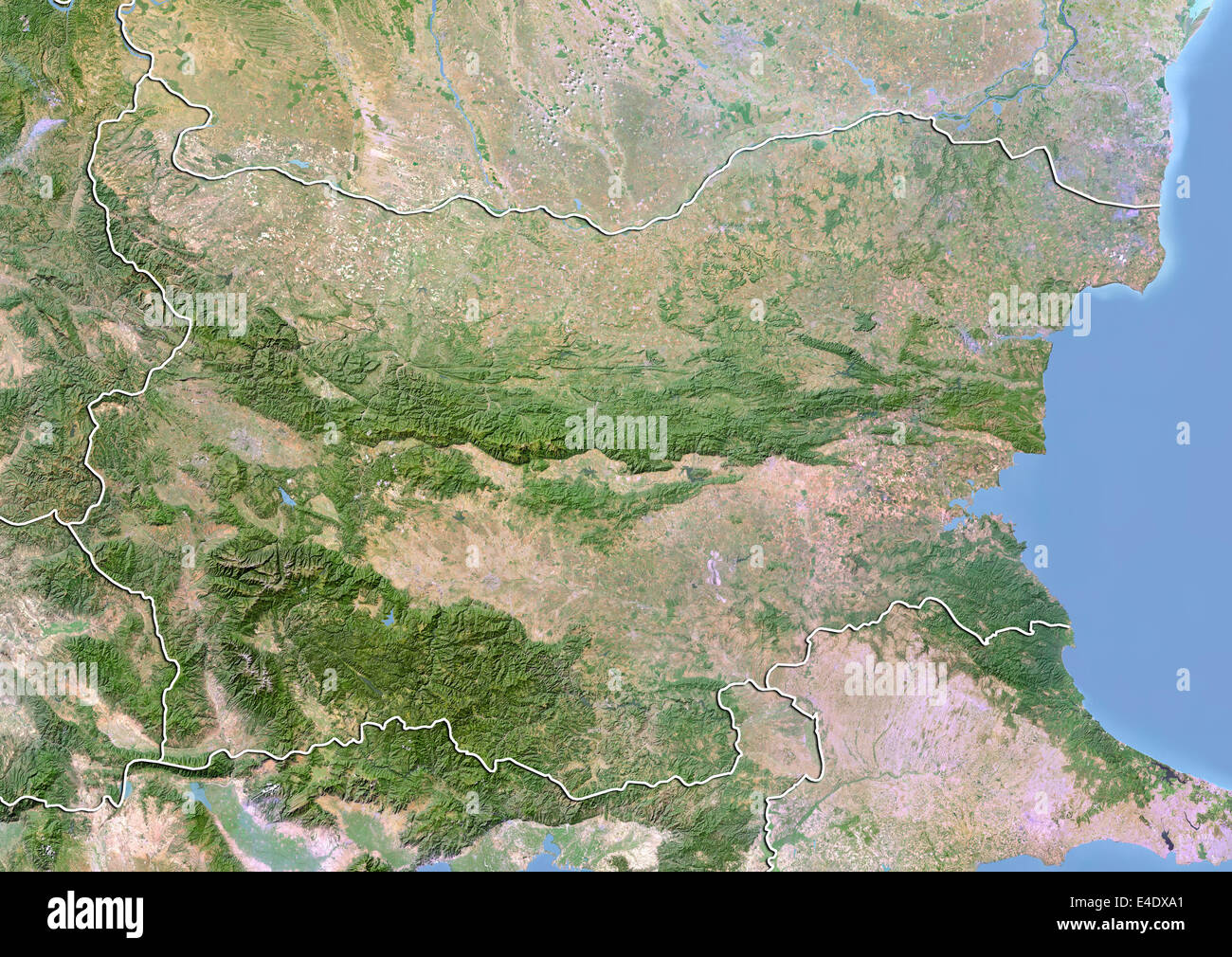 Bulgaria map satellite geography hi-res stock photography and images ...