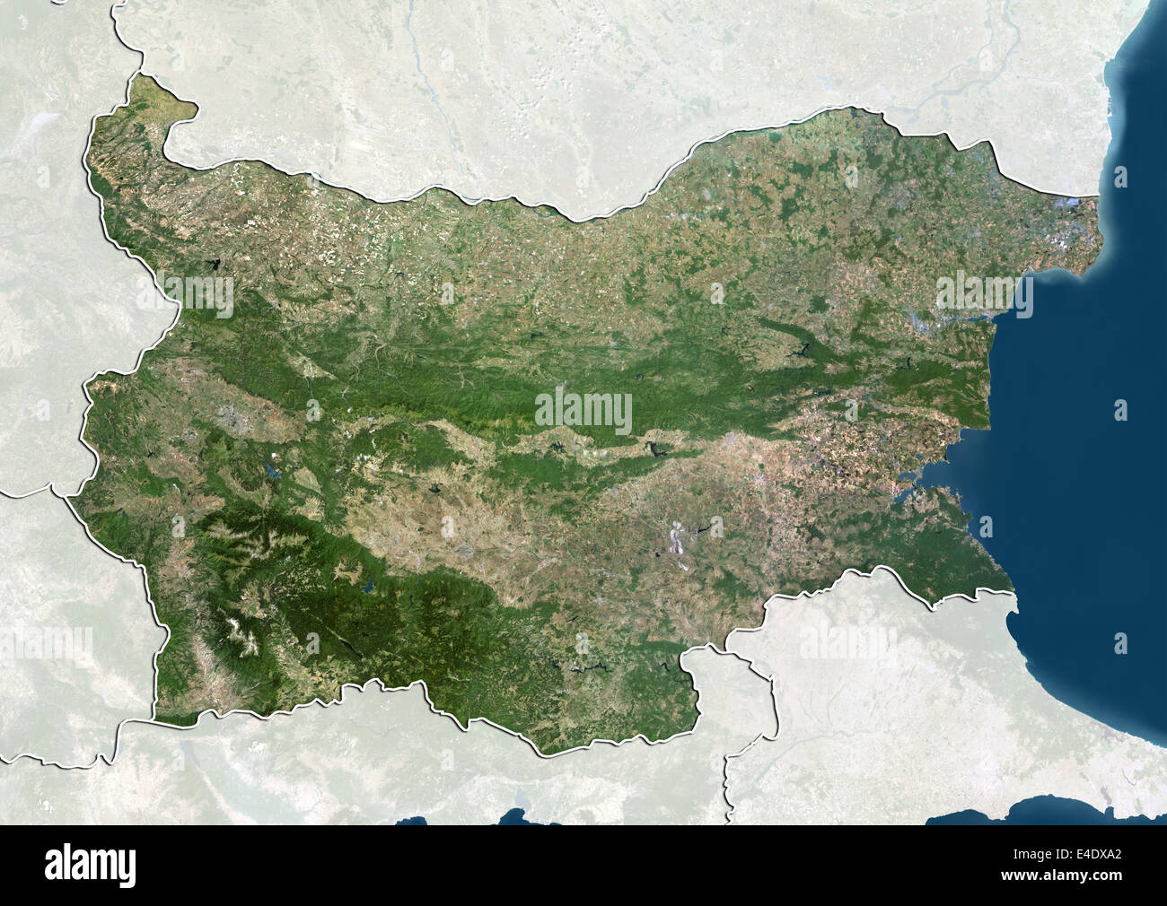 Bulgaria map satellite geography hi-res stock photography and images ...
