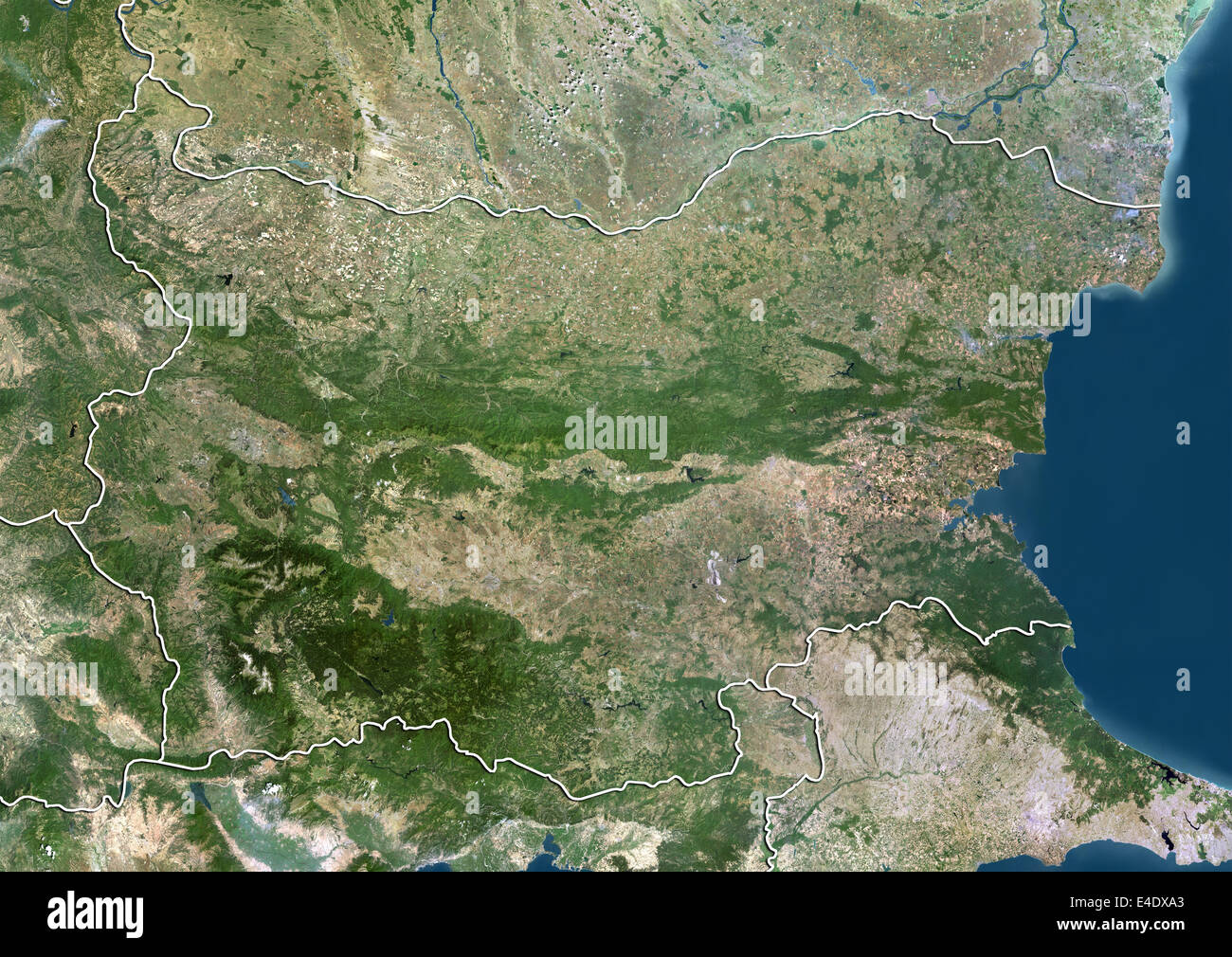 Bulgaria map satellite geography hi-res stock photography and images ...