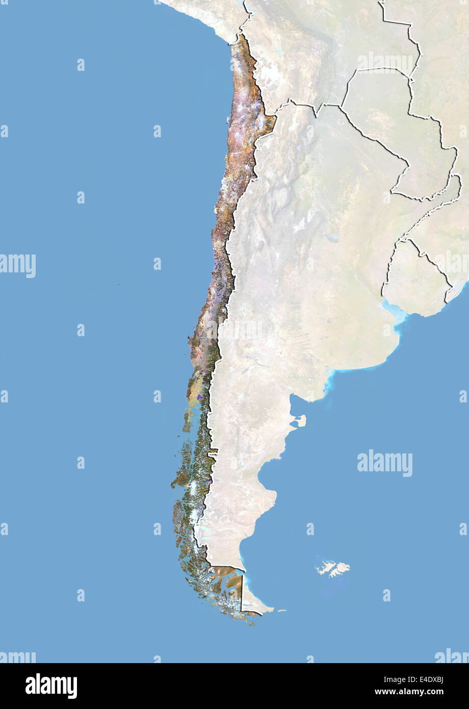 Atacama Desert Physical Map