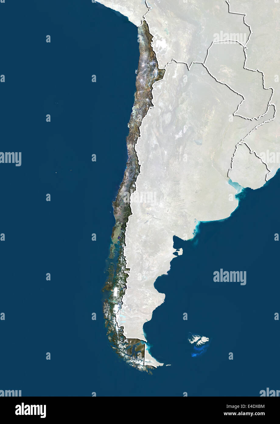 Andes mountain range map hi-res stock photography and images - Alamy