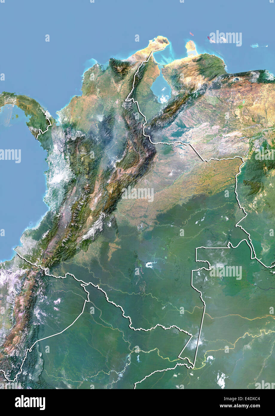 Satellite View Colombia High Resolution Stock Photography and Images ...
