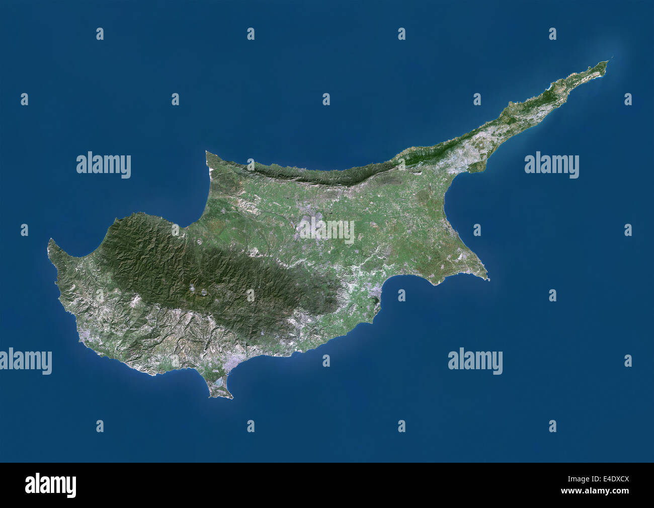 Cyprus, True Colour Satellite Image Stock Photo - Alamy