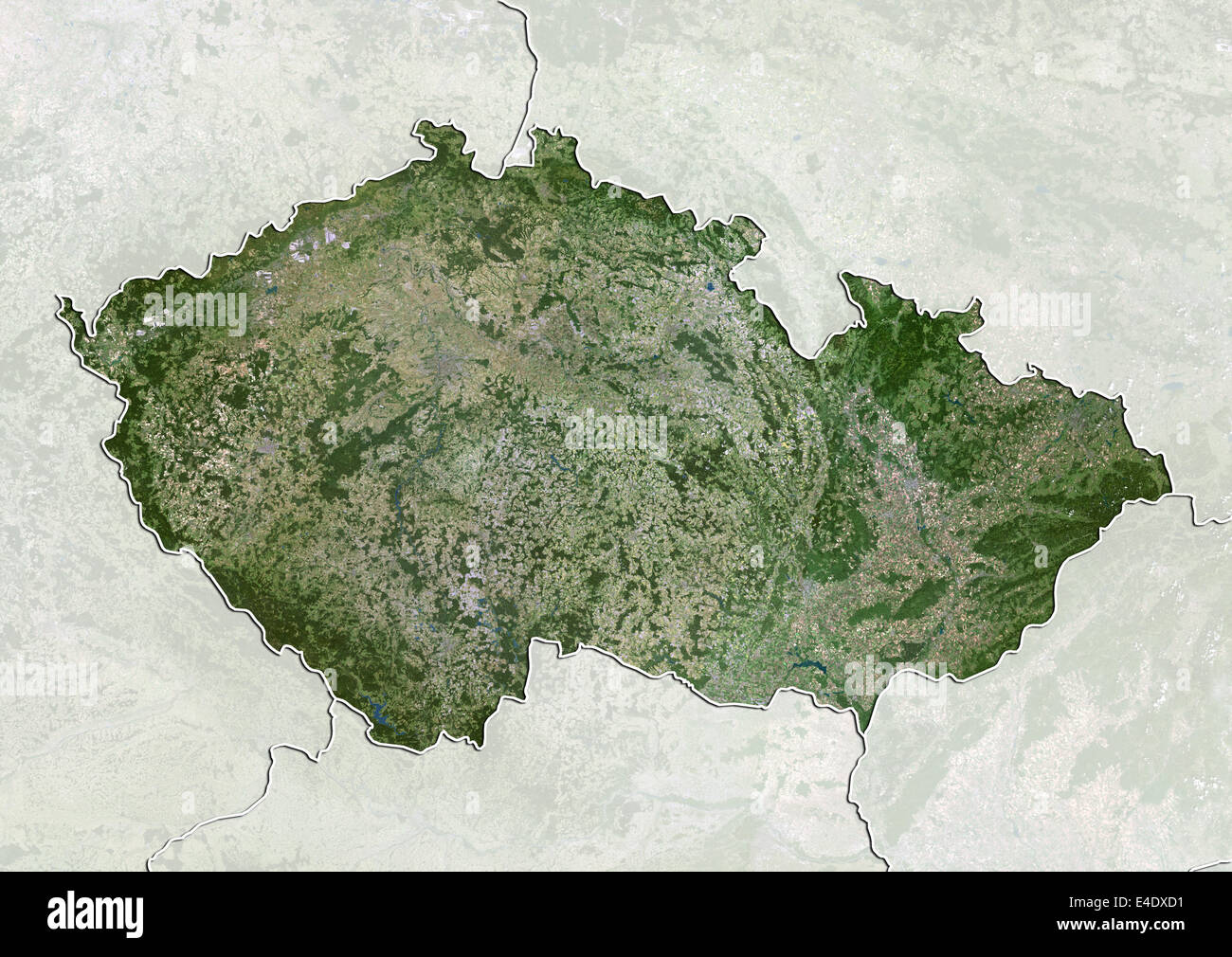 Czech map satellite geography hi-res stock photography and images - Alamy