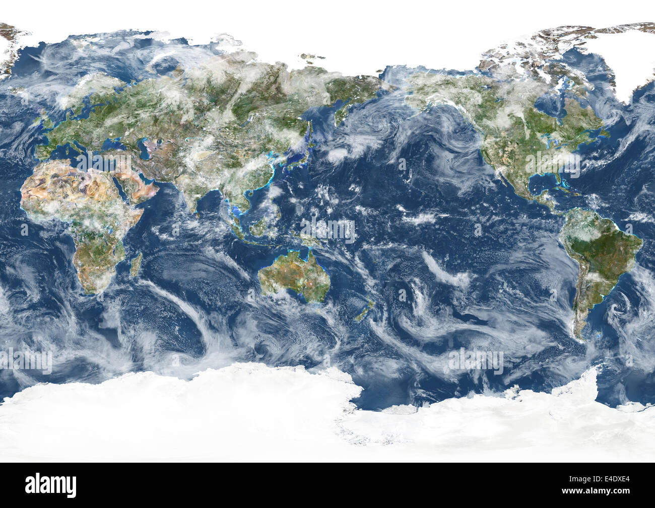 World satellite map pacific centred hi-res stock photography and images ...
