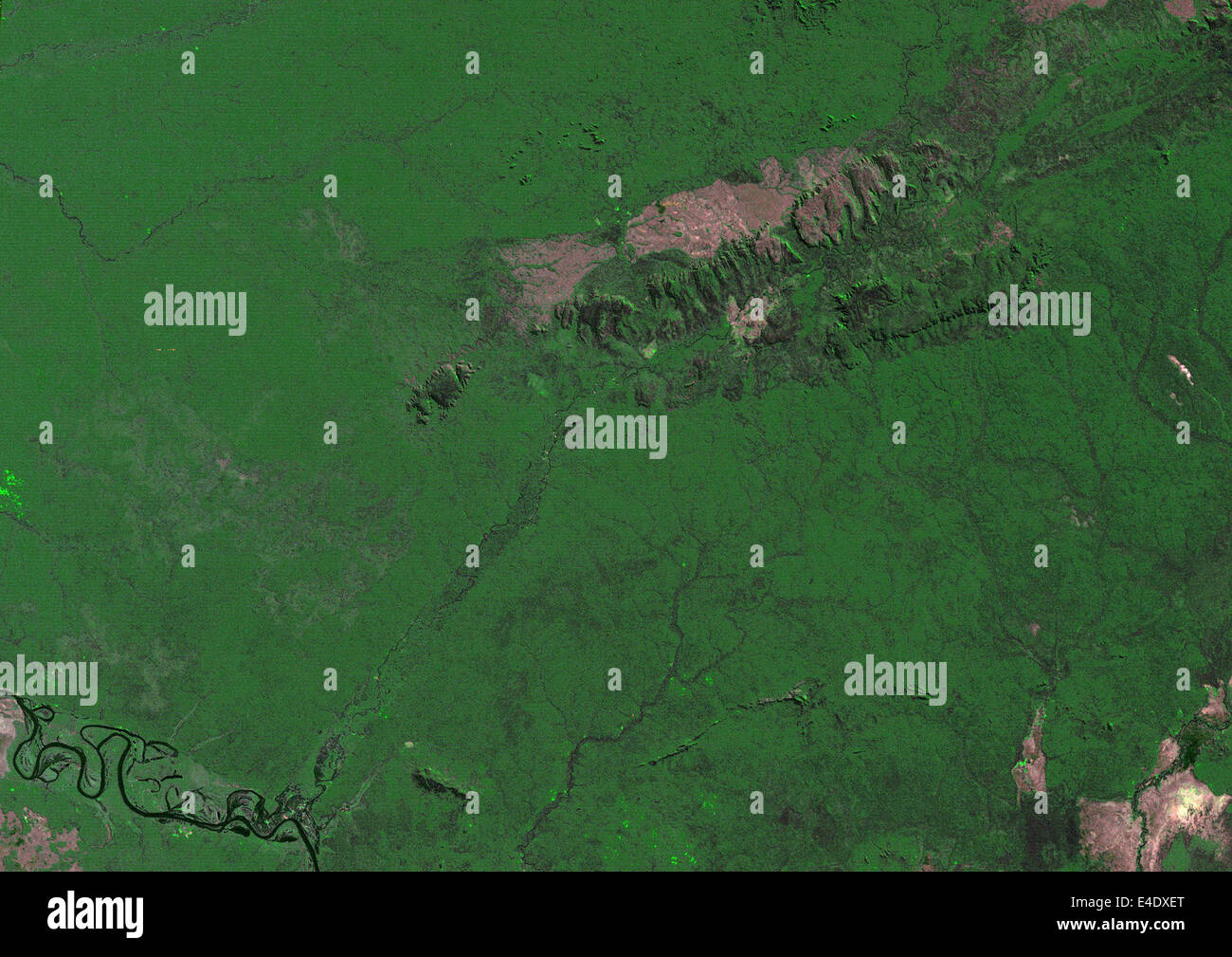 Deforestation, West Rondonia, Brazil, In 1975, True Colour Satellite ...