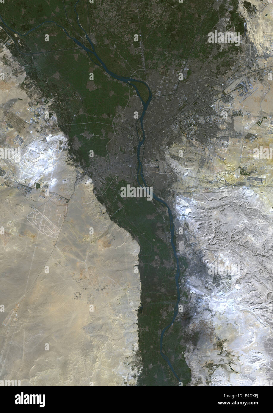 Cairo City, Egypt, In 2000, True Colour Satellite Image. True colour ...