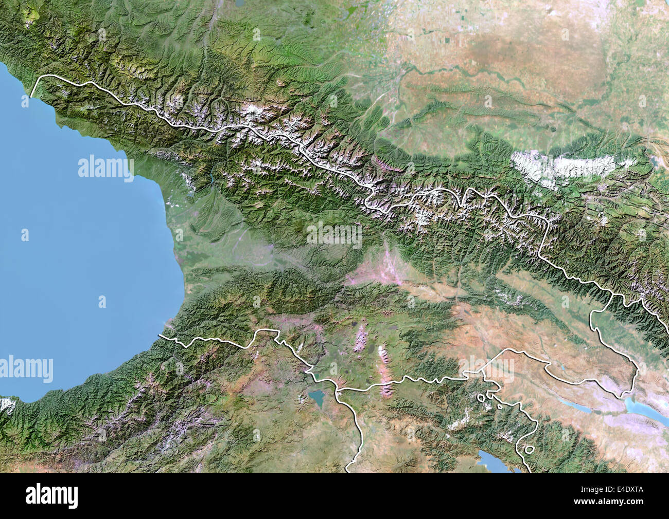 Map satellite geography georgia hi-res stock photography and images - Alamy