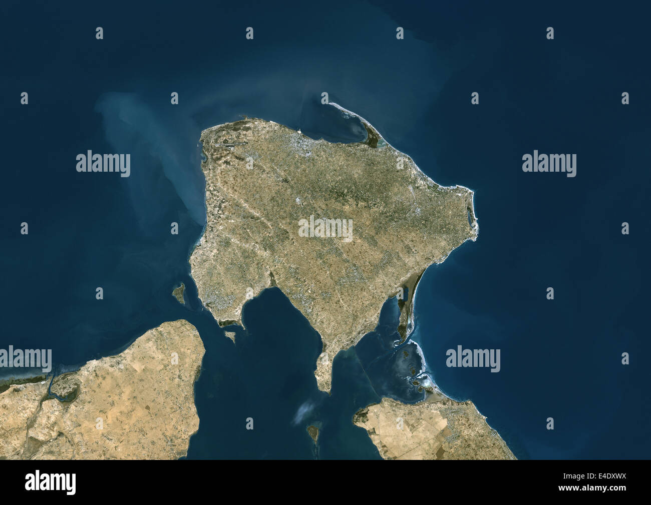 Djerba, Tunisia, True Colour Satellite Image. True colour satellite ...
