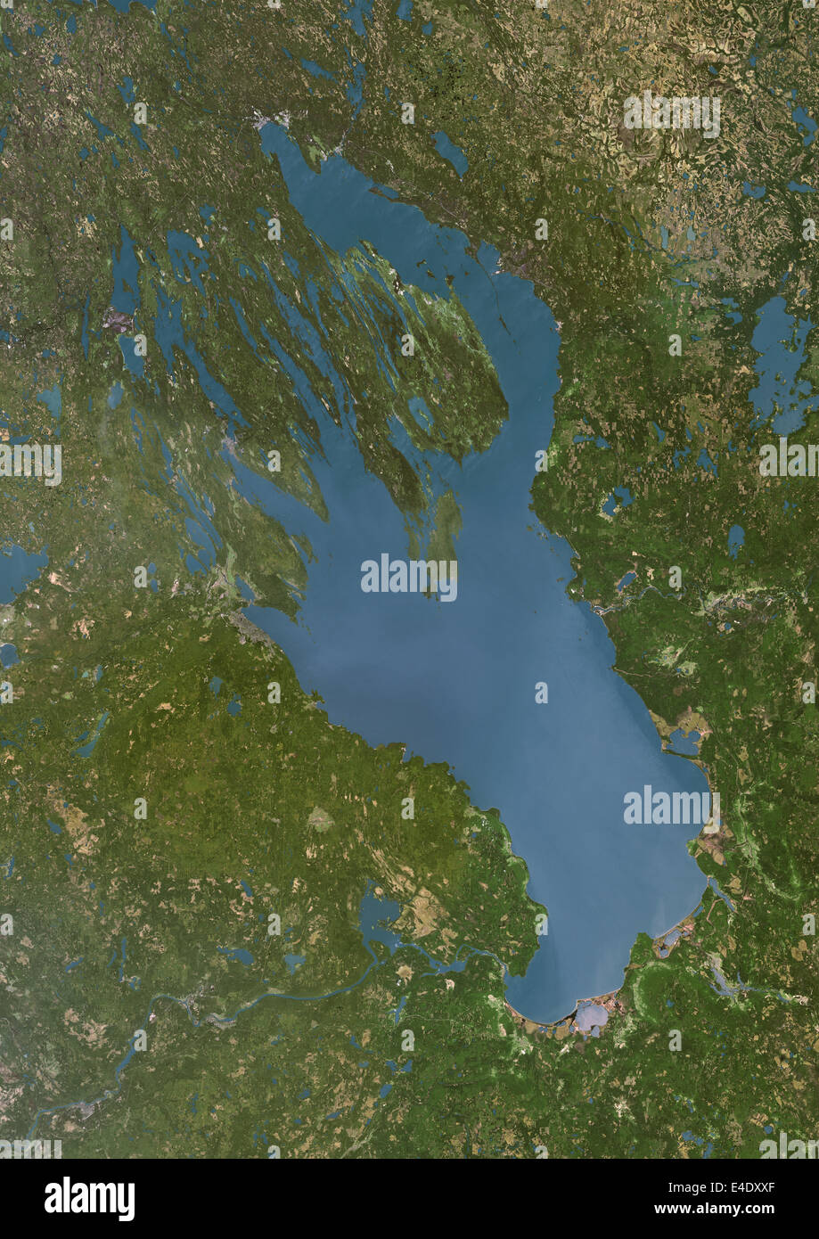 Lake Onega, Russia, True Colour Satellite Image. True colour satellite ...
