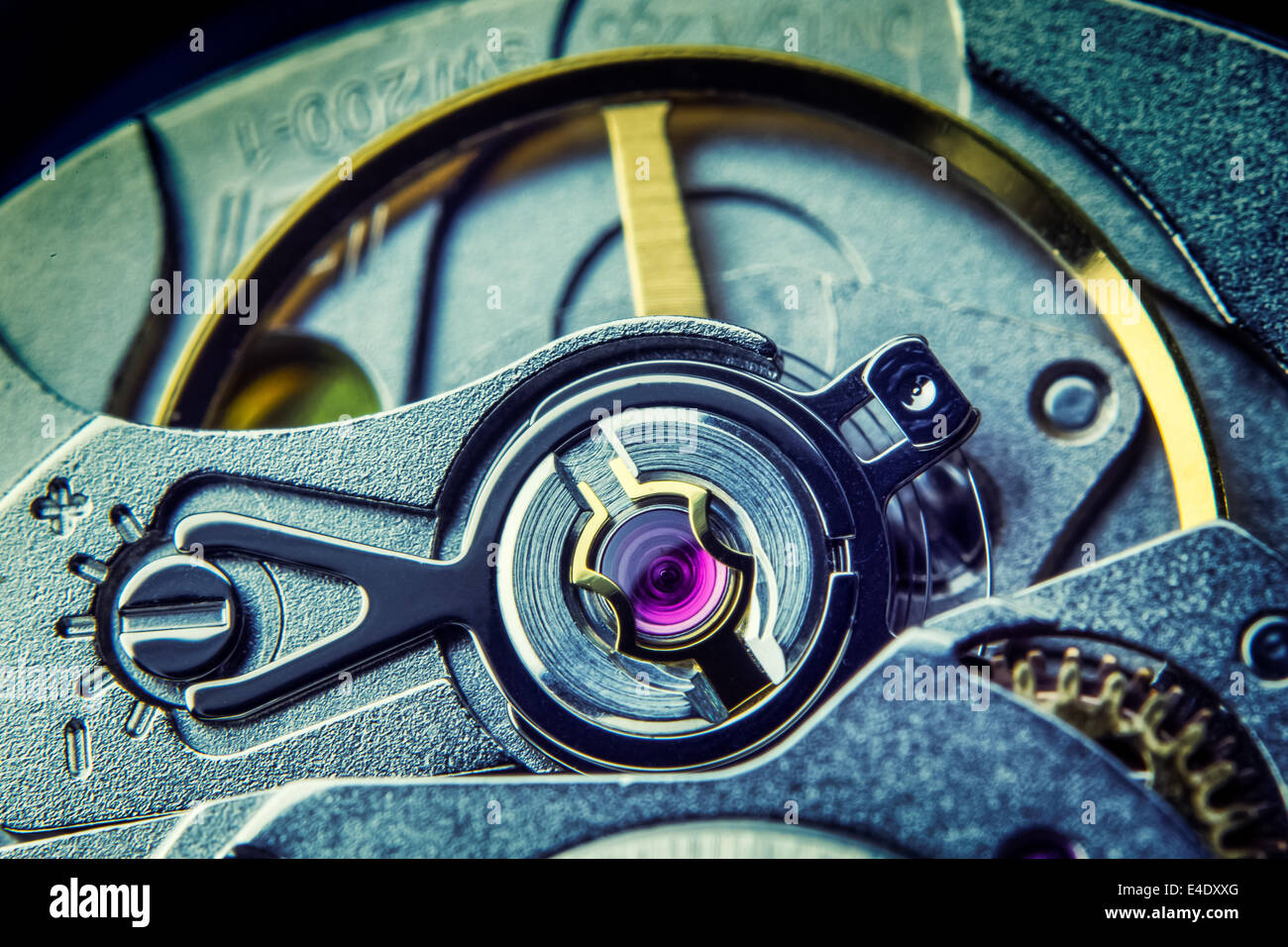 Very close view of the watch macro Stock Photo - Alamy