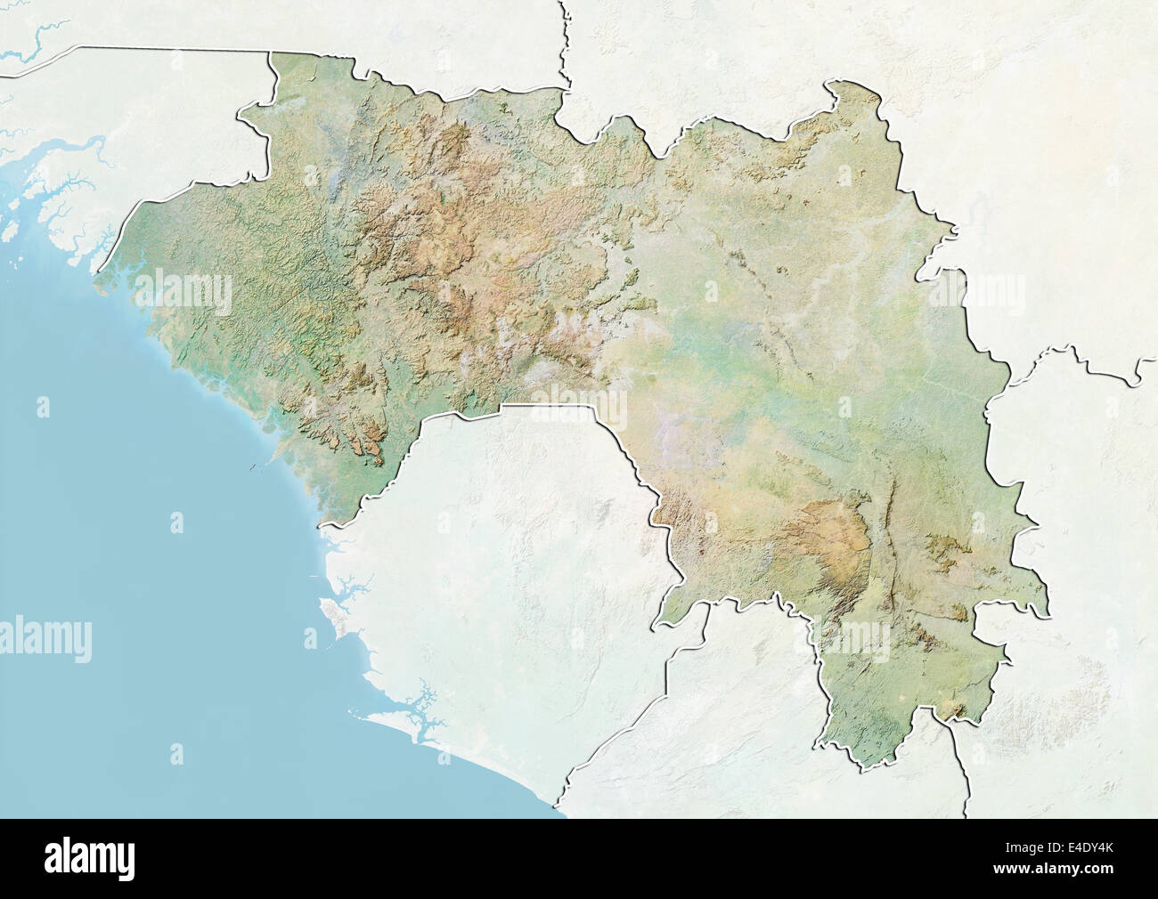 Color map guinea hi-res stock photography and images - Alamy