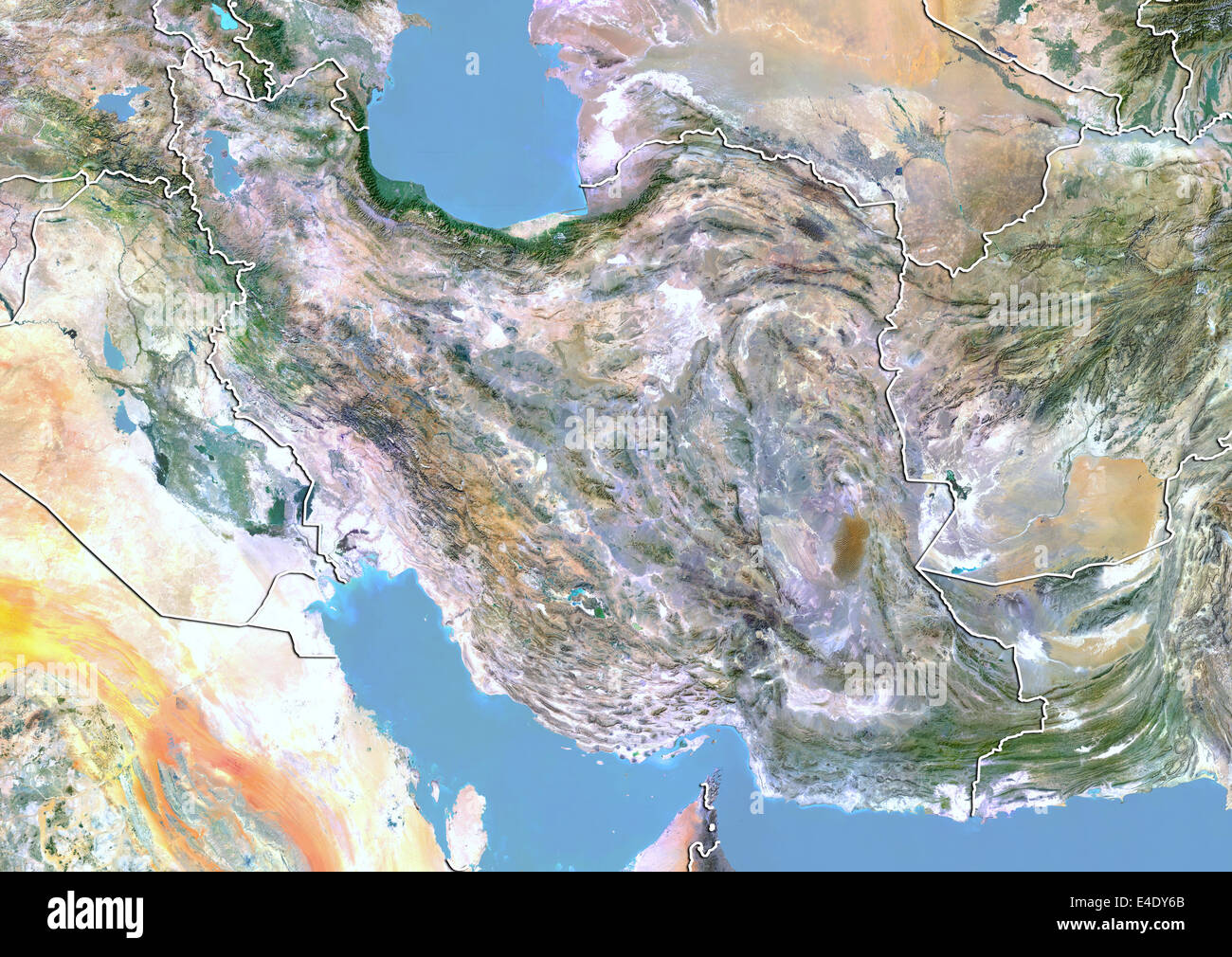 Map of iran satellite hi-res stock photography and images - Alamy