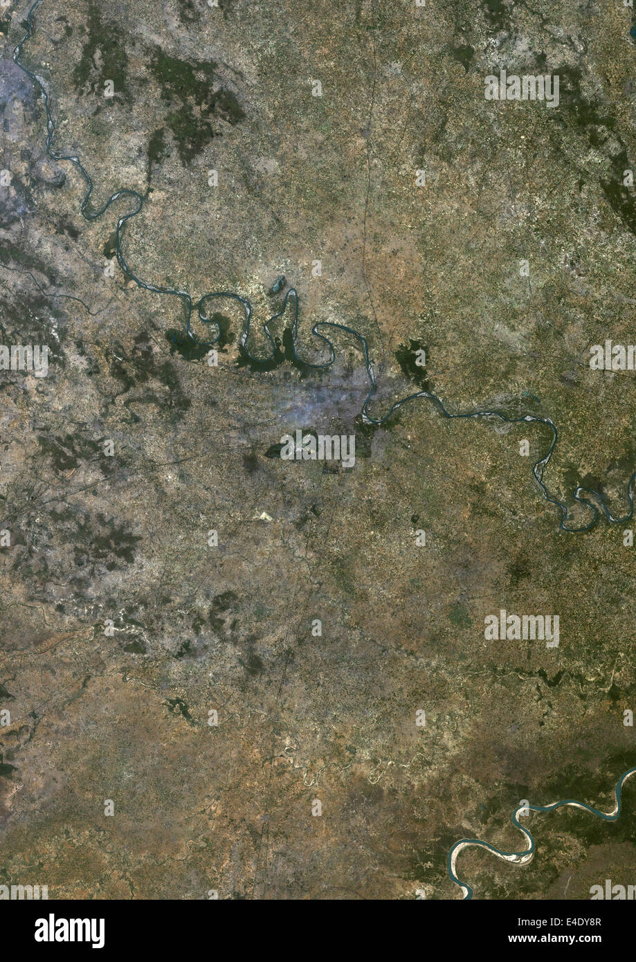 Agra, India, True Colour Satellite Image. True colour satellite image ...
