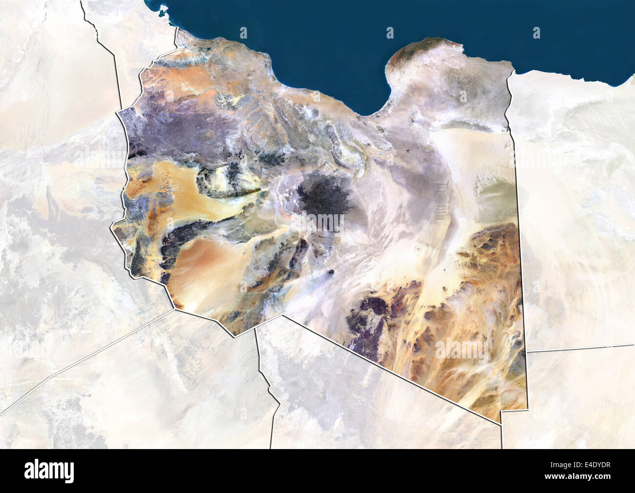 Satellite view of tripoli map hi-res stock photography and images - Alamy