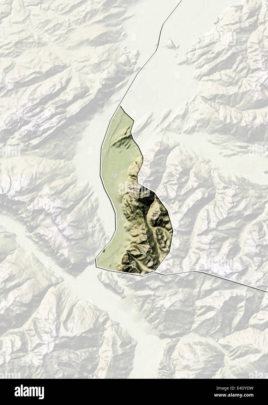 Liechtenstein, Relief Map With Border and Mask Stock Photo - Alamy