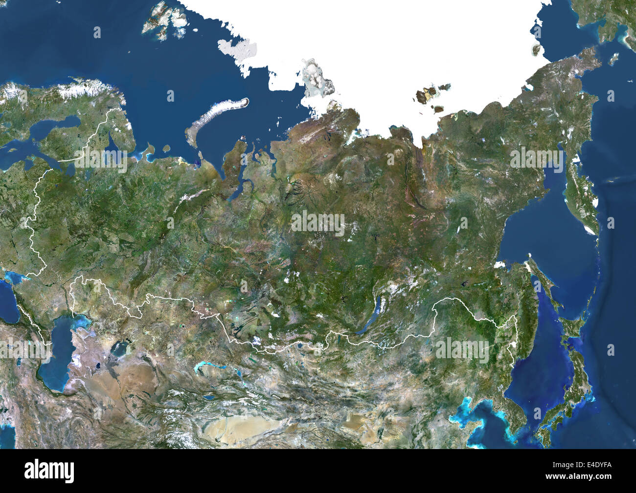 Russia Satellite Map Stock Photos & Russia Satellite Map Stock Images ...