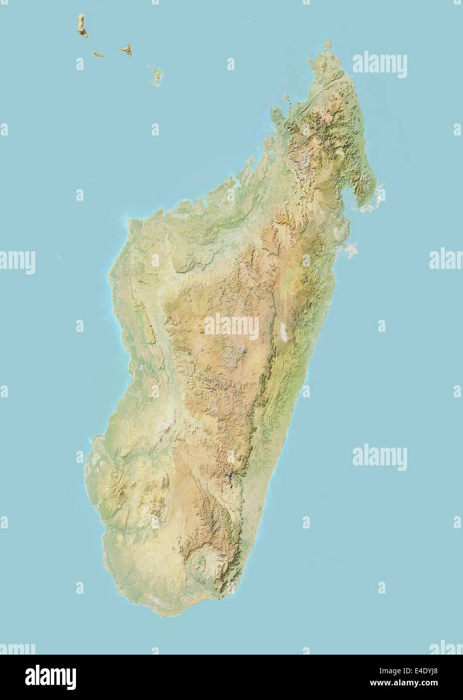 Madagascar Physical Educational Wall Map From Academia Maps