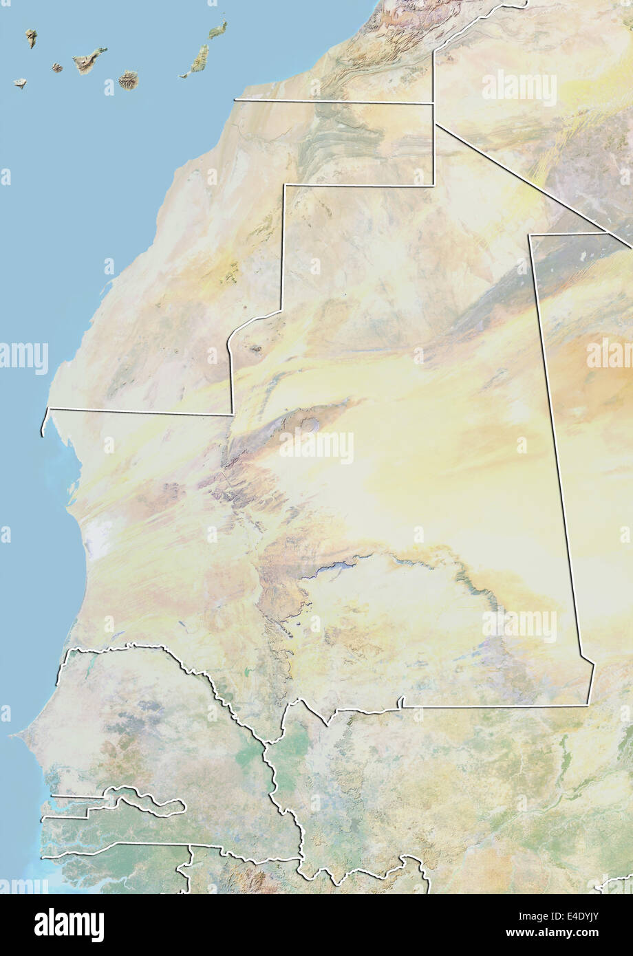 Mauritania map hi-res stock photography and images - Alamy