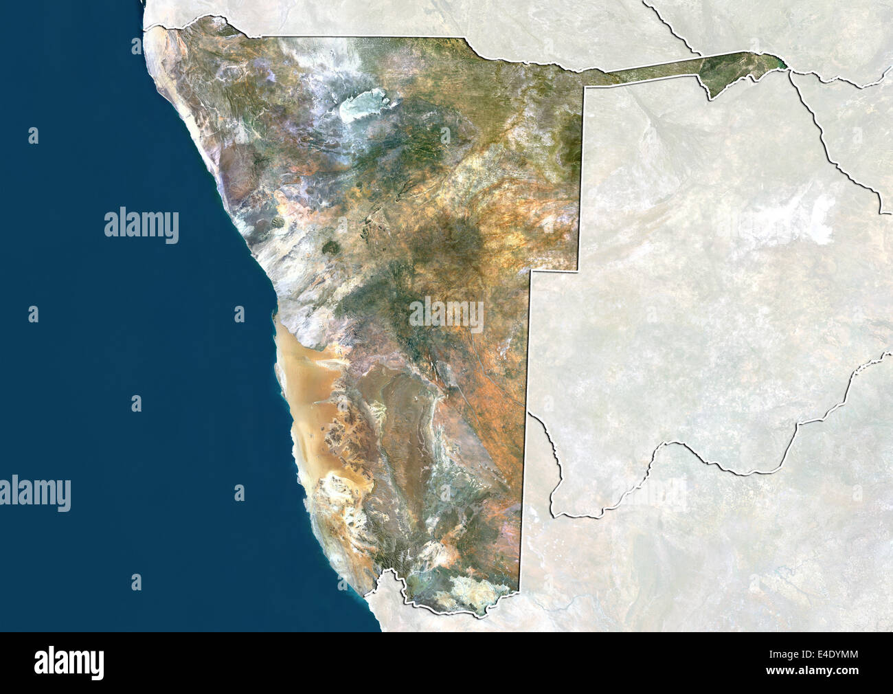 Namibia Map And Namibia Satellite Images