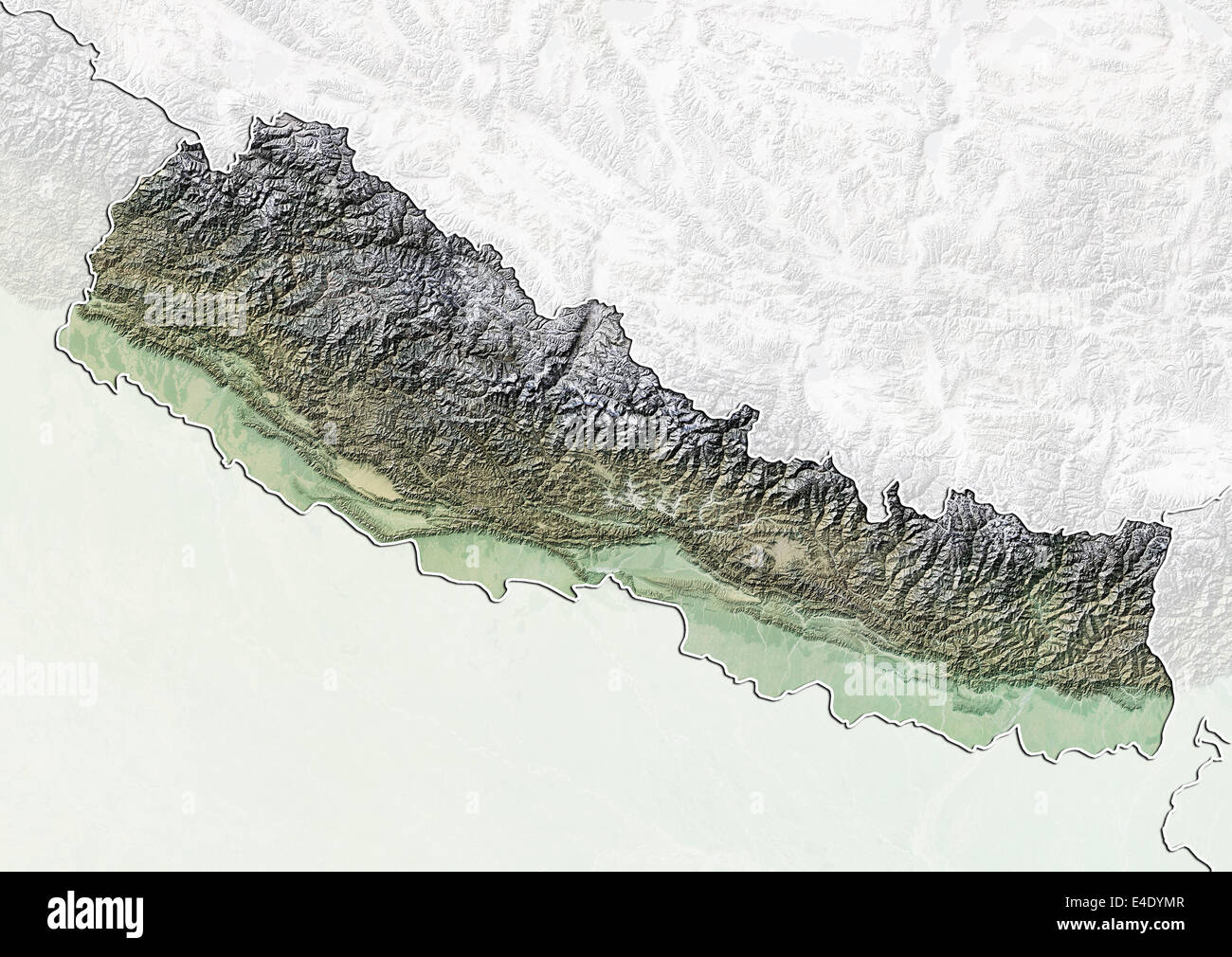 Physical Map Of Nepal