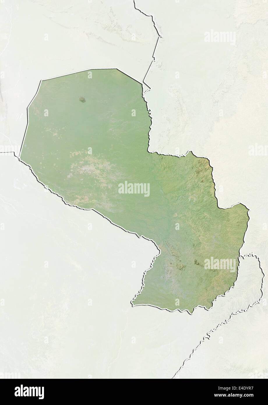 Paraguay relief map hi-res stock photography and images - Alamy