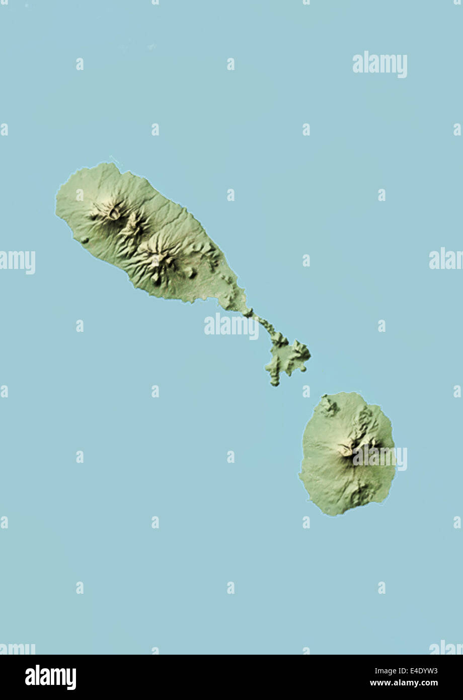 Nevis basseterre caribbean map hi-res stock photography and images - Alamy