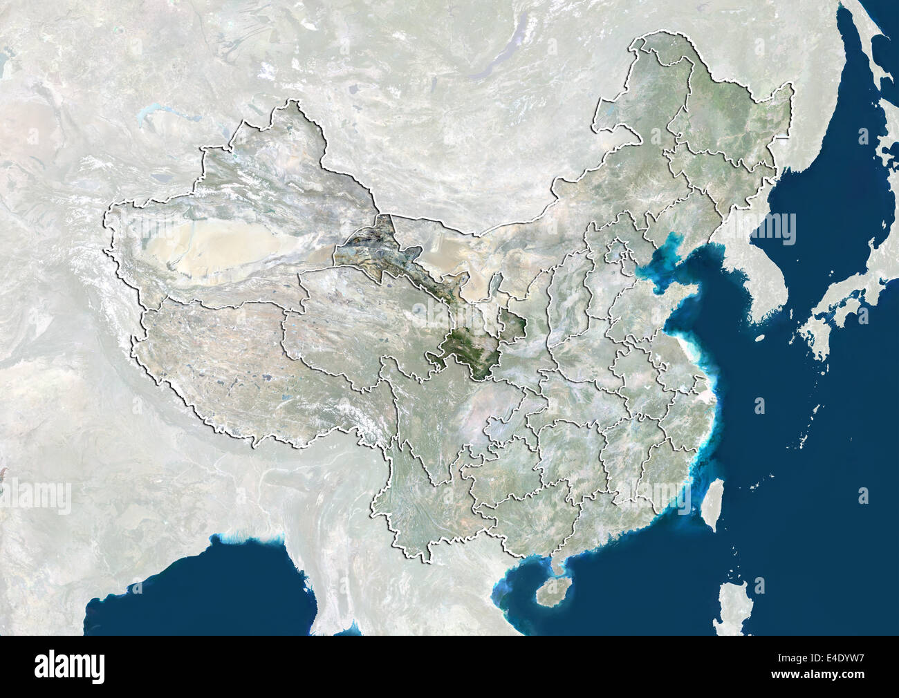 Gansu map hi-res stock photography and images - Alamy