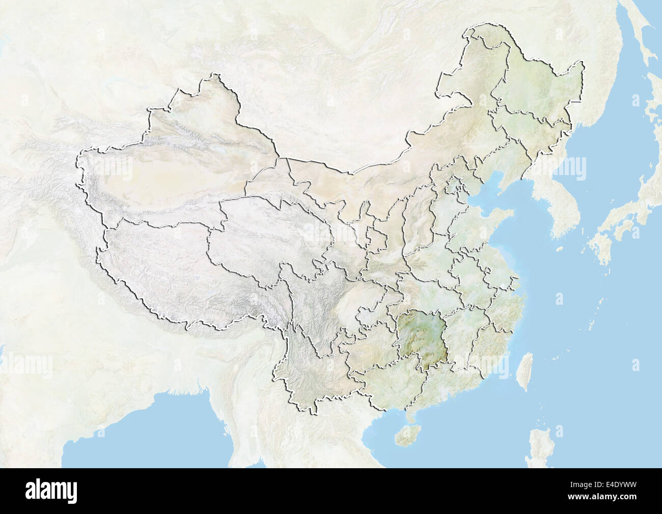 Hunan map hi-res stock photography and images - Alamy
