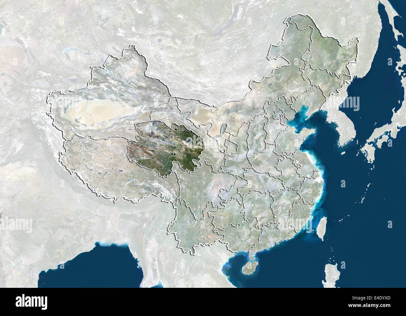 Qinghai map hi-res stock photography and images - Alamy