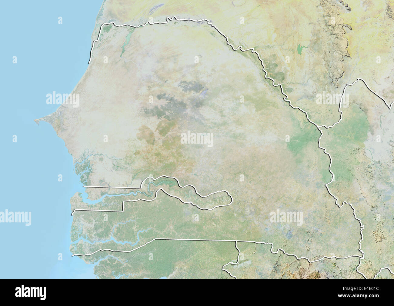 Map of the gambia river hi-res stock photography and images - Alamy