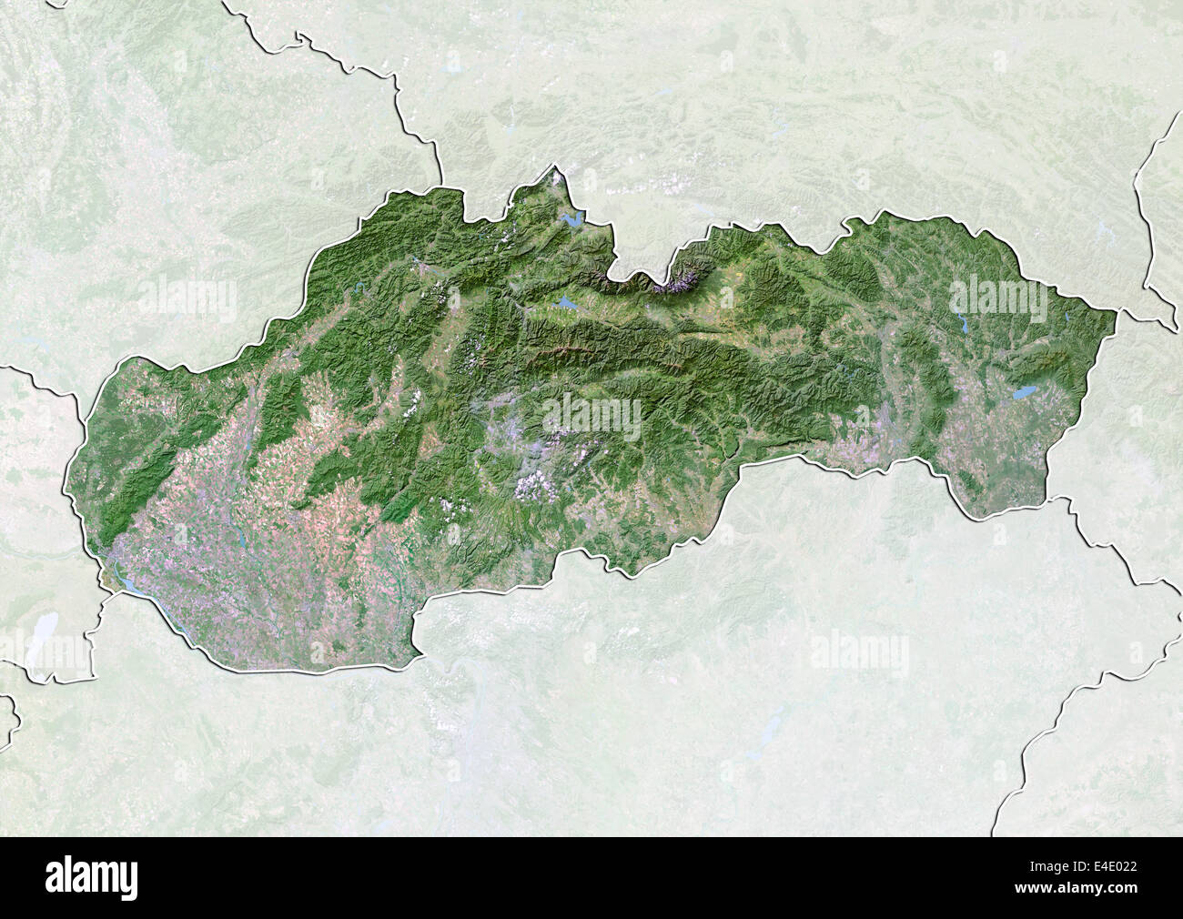 Satellite Image Of Slovakia High Resolution Stock Photography and ...