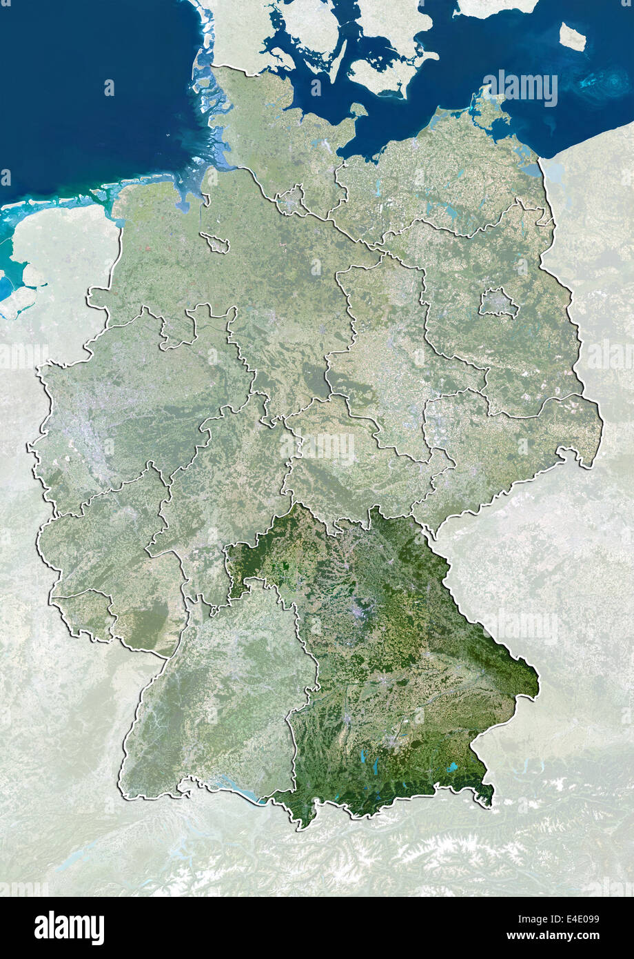 Satellite image of the alps hi-res stock photography and images - Alamy