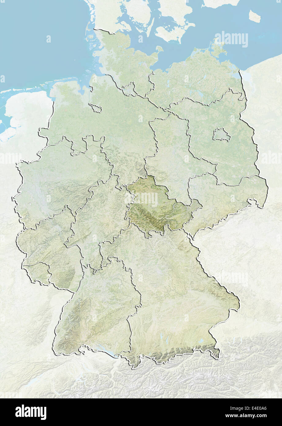 Thuringia map hi-res stock photography and images - Alamy