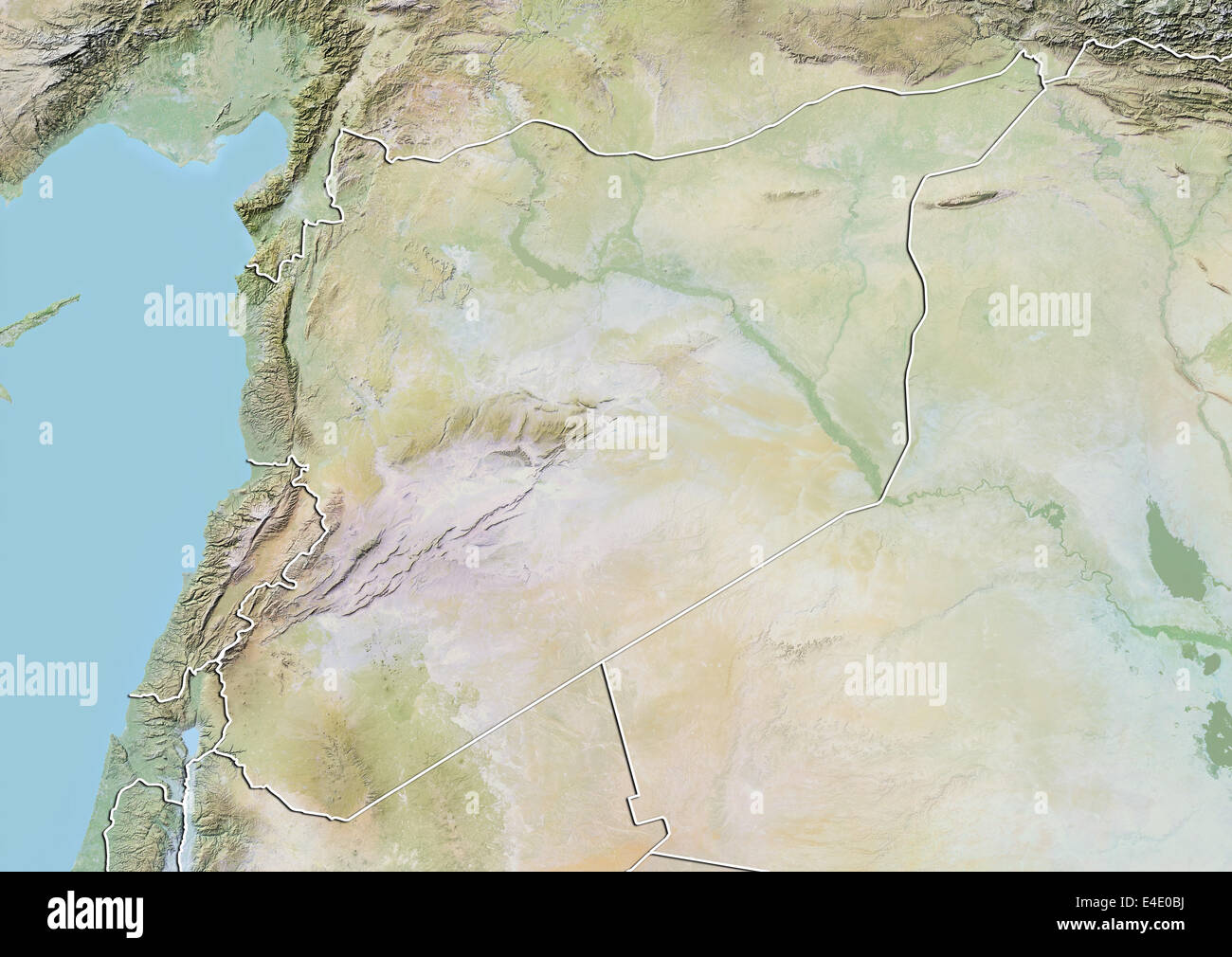 Syria map hi-res stock photography and images - Alamy