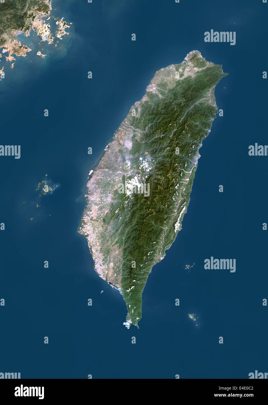 Taiwan, True Colour Satellite Image Stock Photo - Alamy