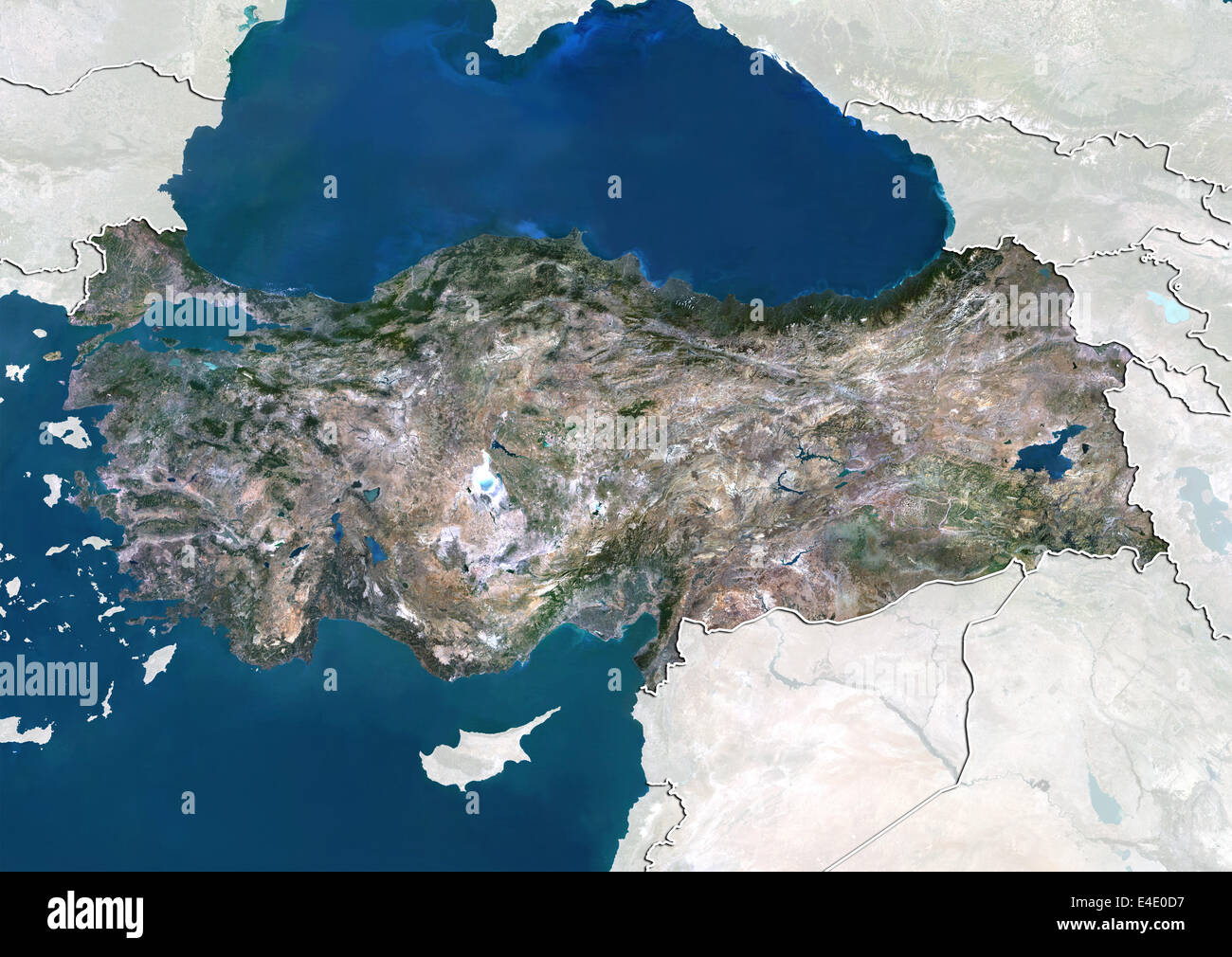 Turkey map physical hi-res stock photography and images - Alamy