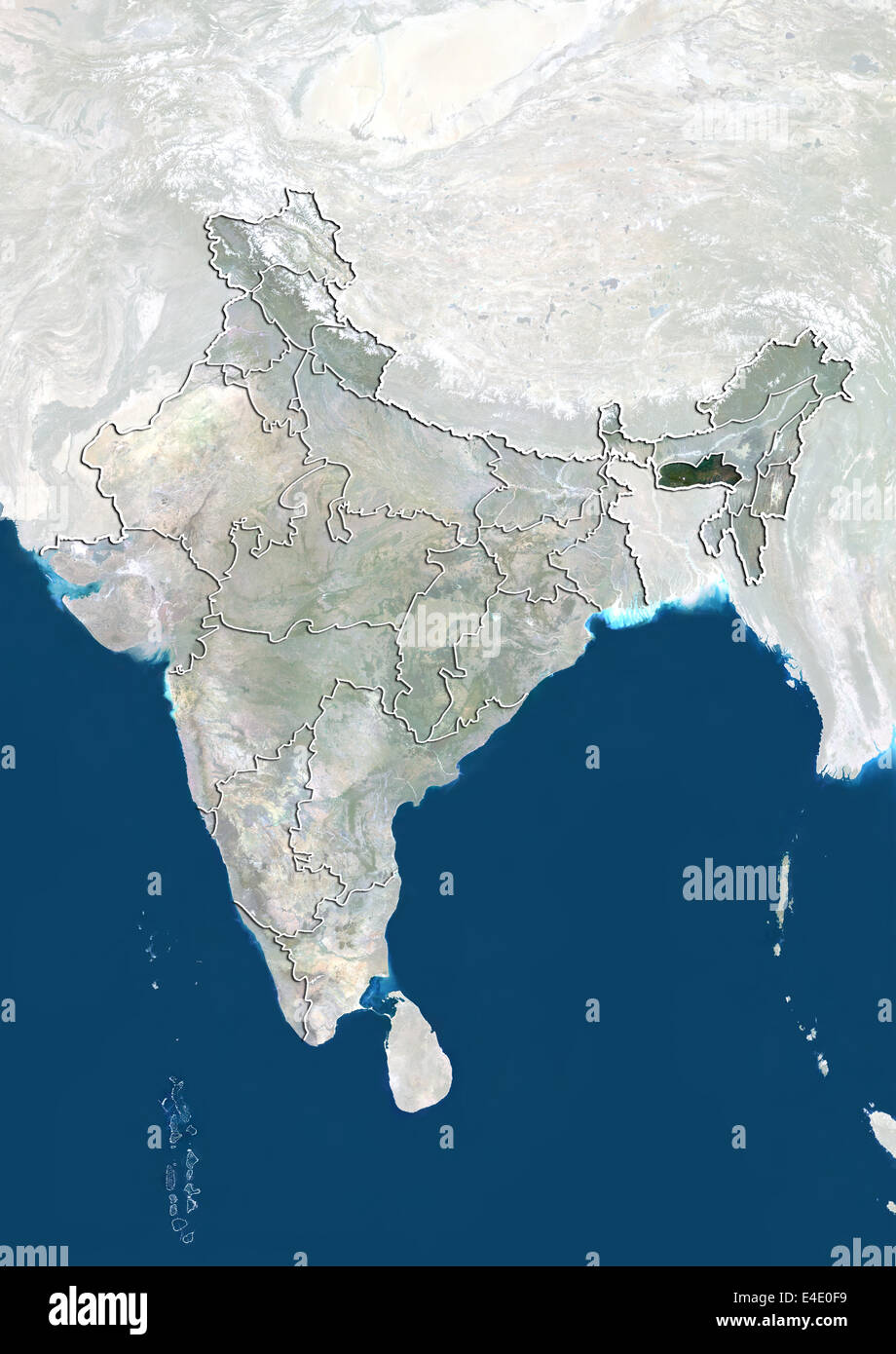 India meghalaya map hi-res stock photography and images - Alamy