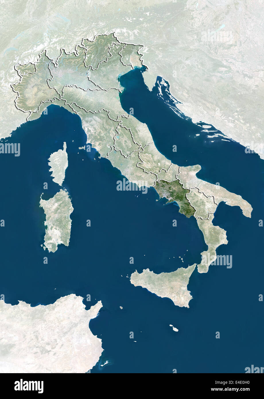 Campania region map hi-res stock photography and images - Alamy