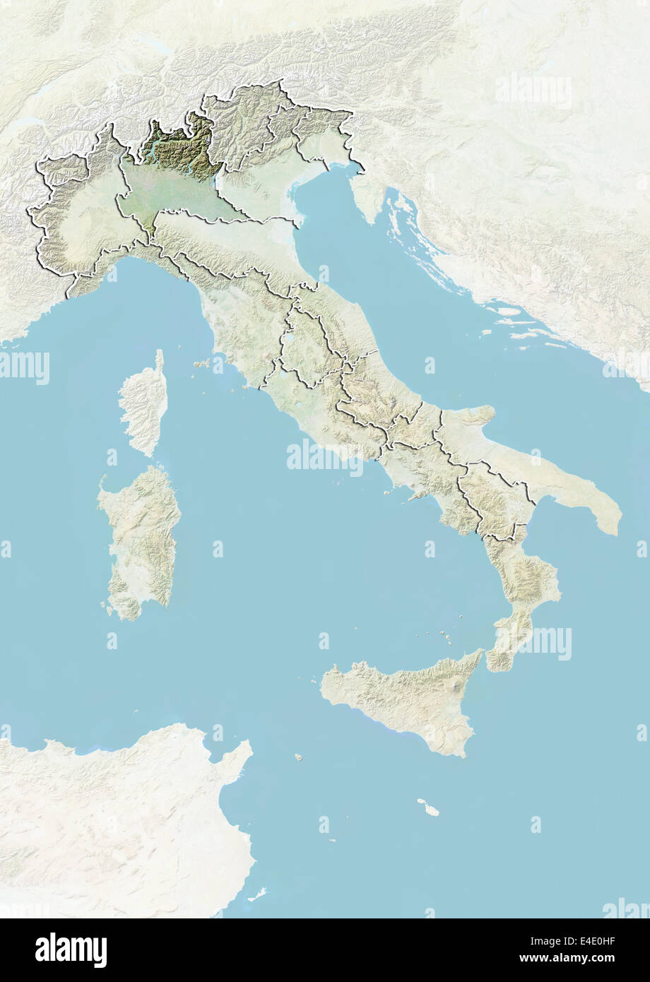 Lombardy region map hi-res stock photography and images - Alamy