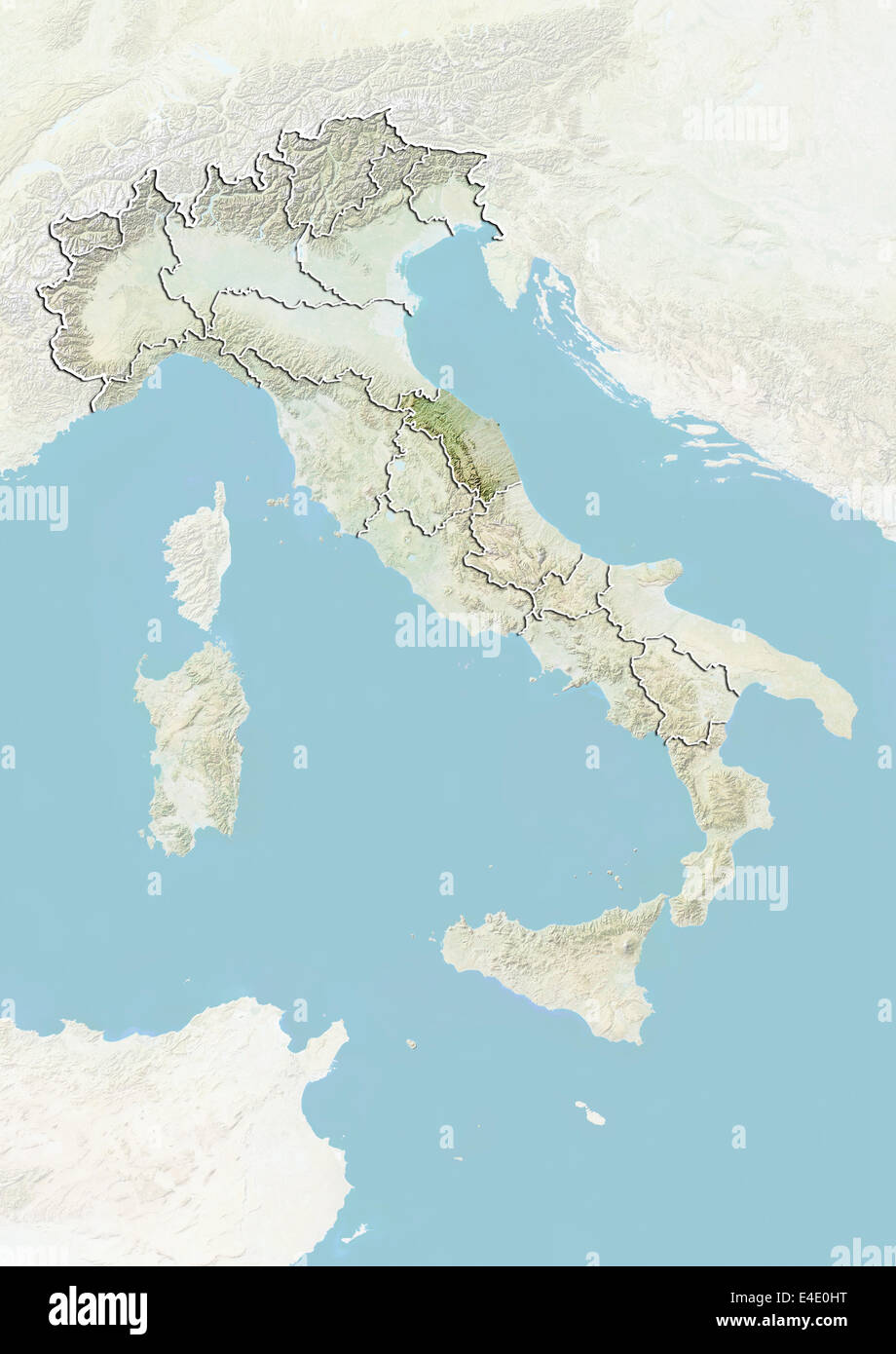 Marche map hi-res stock photography and images - Alamy
