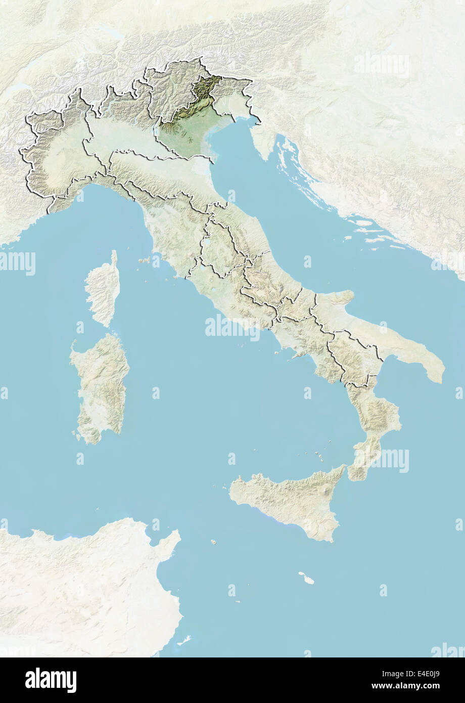 Veneto region map hi-res stock photography and images - Alamy