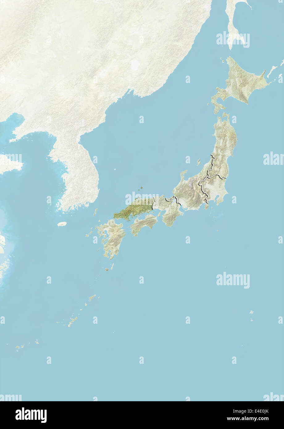 Chugoku japan asia map hi-res stock photography and images - Alamy