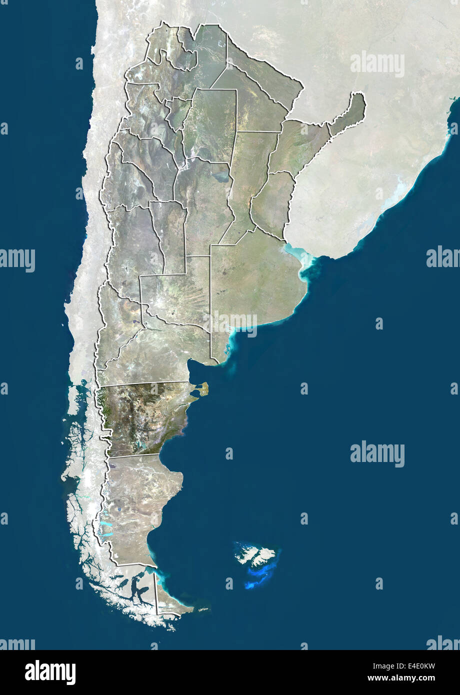 Andes mountain range map hi-res stock photography and images - Alamy