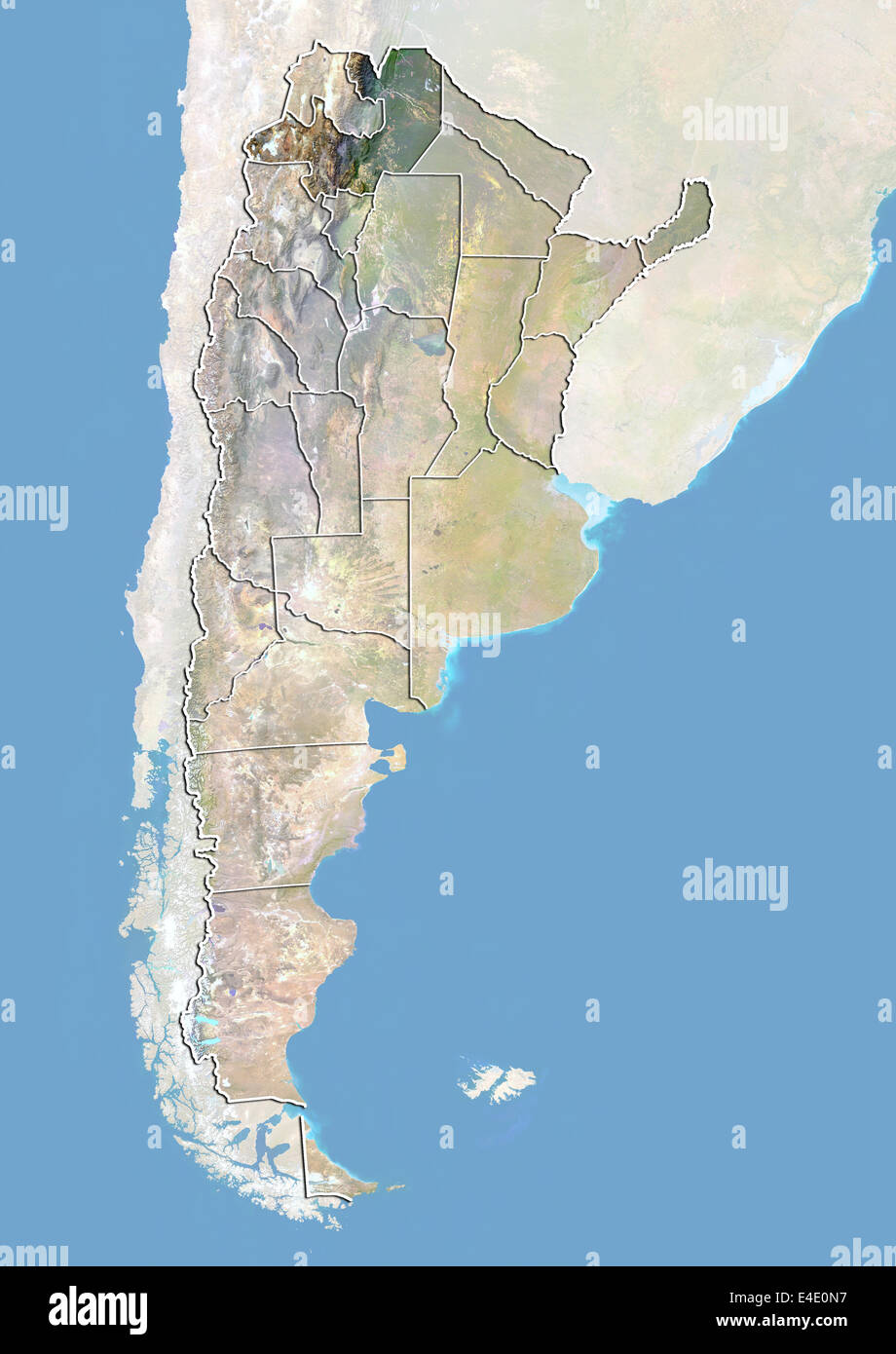 Andes mountain range map hi-res stock photography and images - Alamy