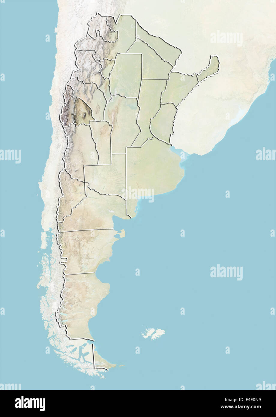 Andes Mountain Range Map High Resolution Stock Photography and Images ...