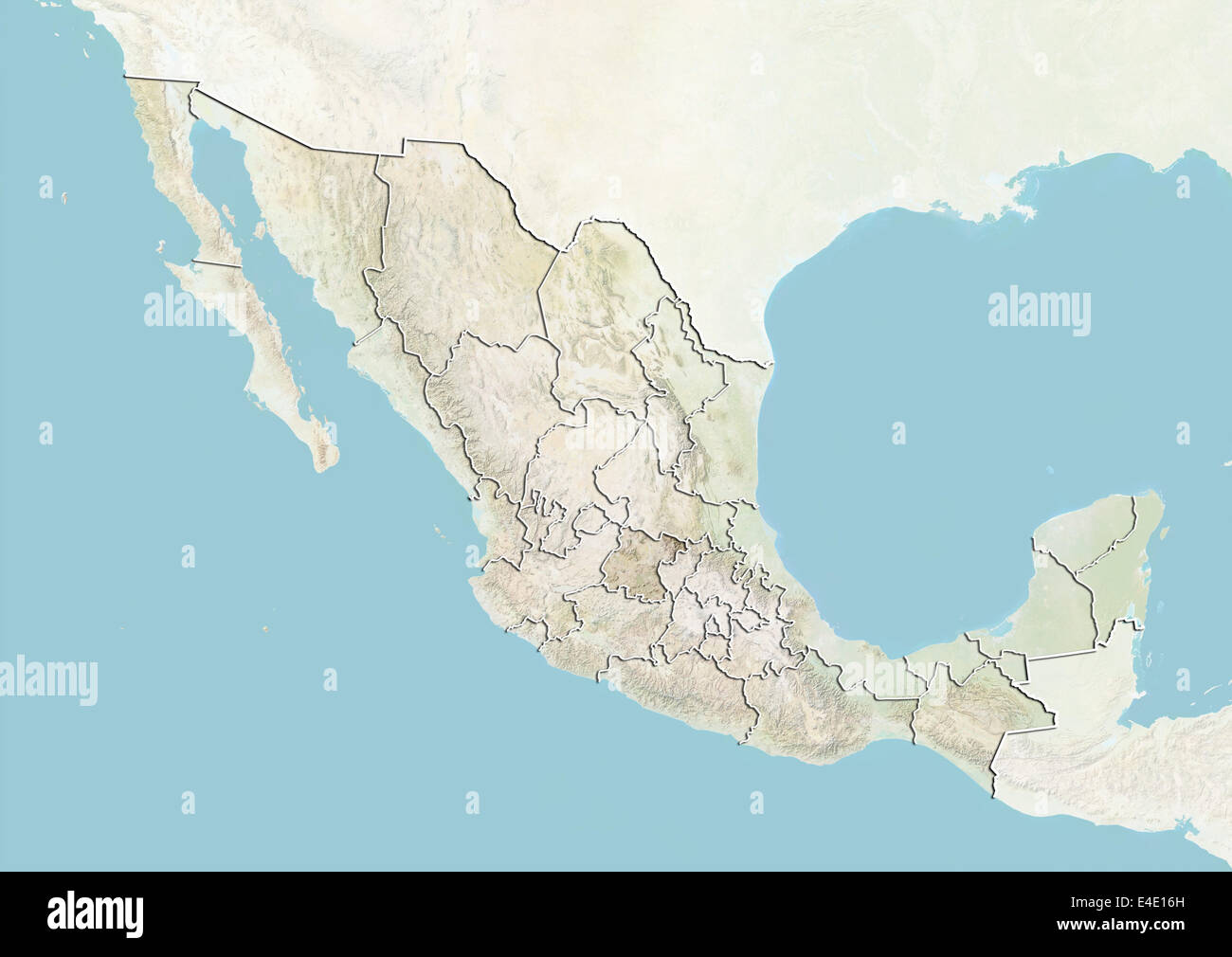 Physical Map Of Mexico